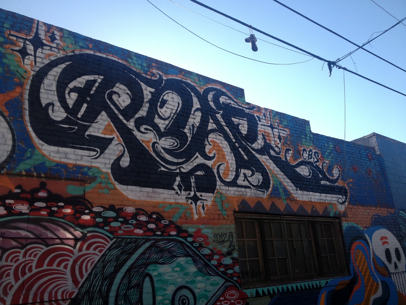 Oakland Street Art and Graffiti: Double D BBQ - Lake Merrit Blvd