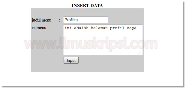 Membuat Insert Data PHP Ke Database MySQL - Skripsi Teknik Informatika