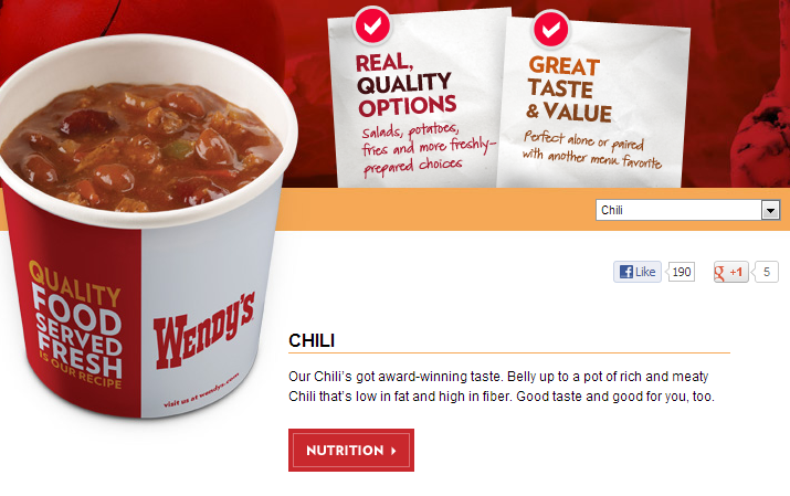 Interesting How Many Calories In A Small Wendys Chili Images
