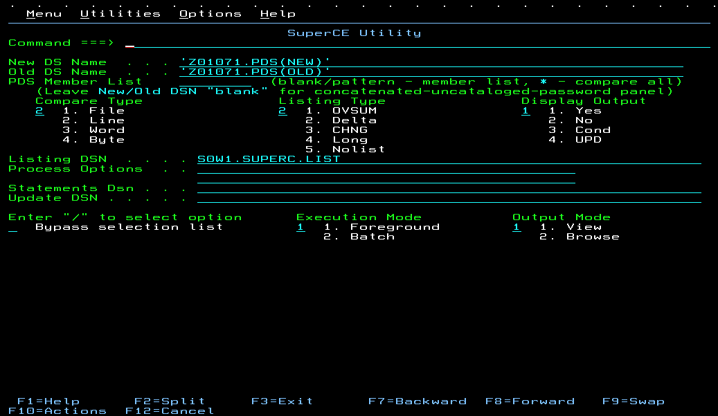 I am a Mainframer: Using process statements in SuperCE utility I am a Mainframer: Using process statements in SuperCE utility