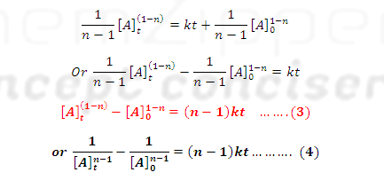 Welcome to Chem Zipper.com......: KINETICS FOR nth ORDER REACTION: