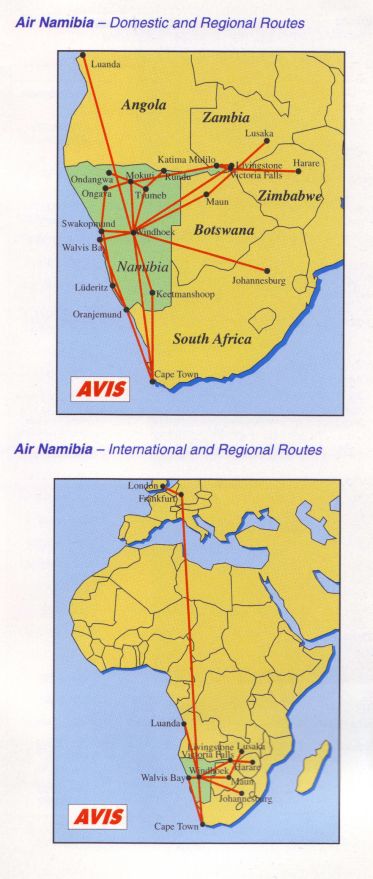 Airline memorabilia: Air Namibia (1996)