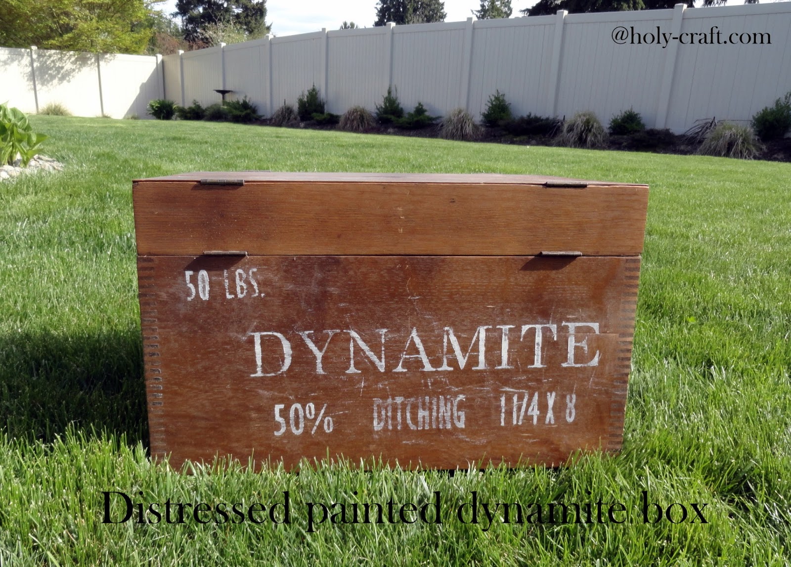 Vintage box turned Dynamite storage box with simple distressing and ...