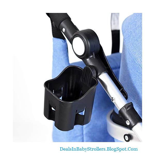 BABY JOY CONVERTIBLE BASSINET BABY STROLLER 2-IN-1 RECLINING STROLLER BLUE