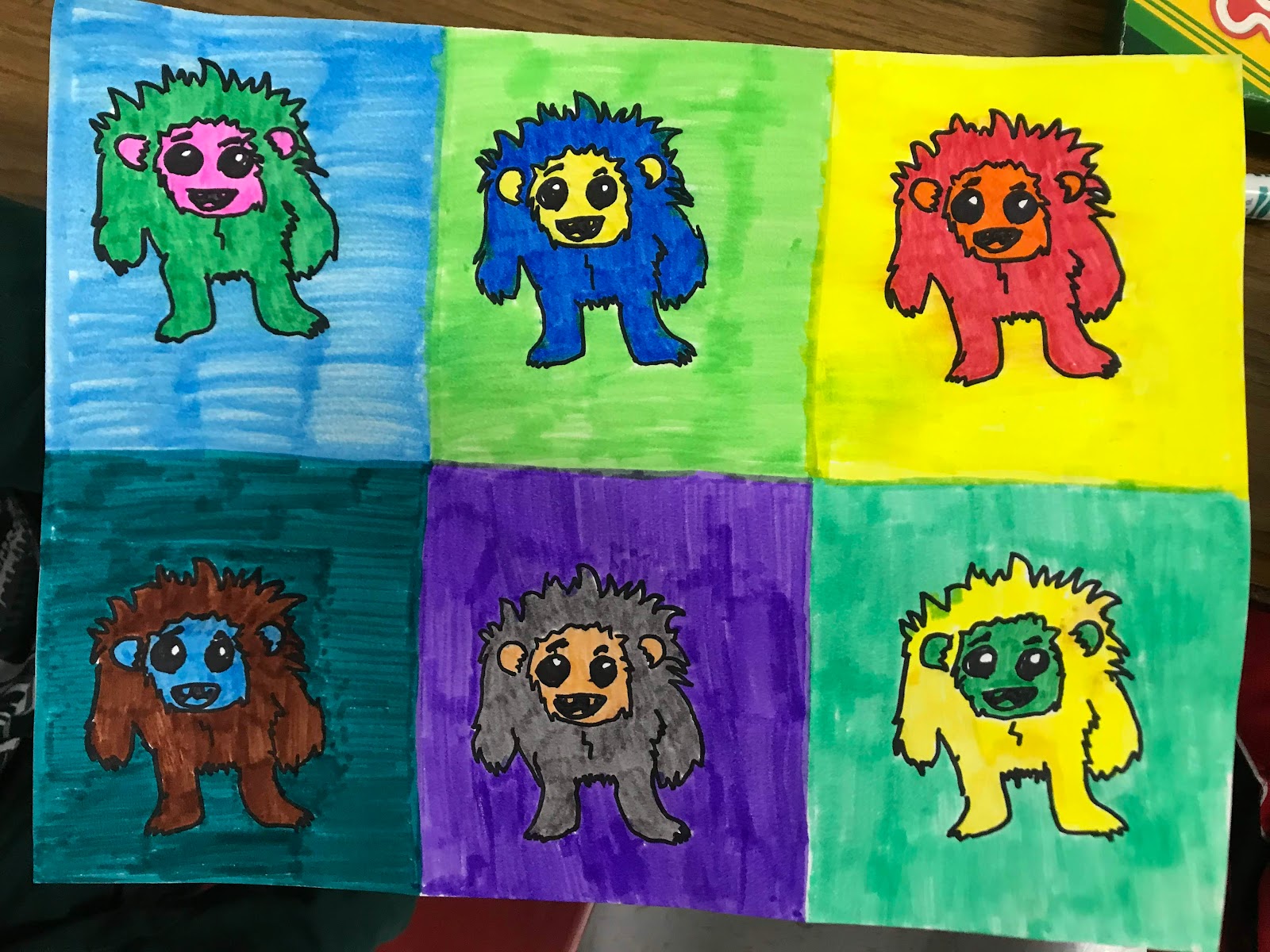 Elements of the Art Room: 5th grade Andy Warhol inspired Pop Art