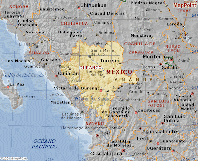 Victoria de Durango: Mapa geográfico.