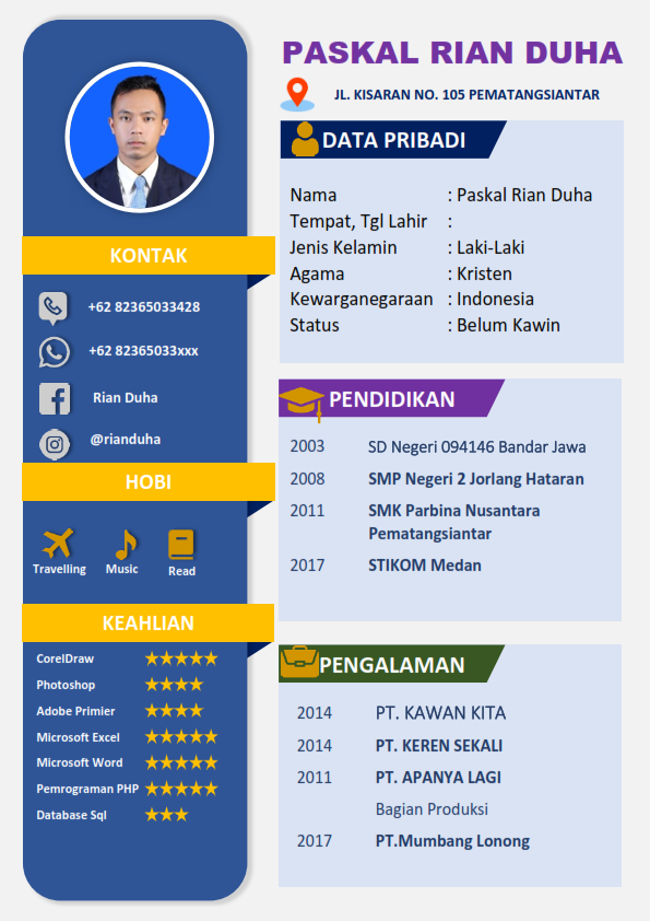 20+ Template Cv Untuk Lamaran Kerja Unik, Profesional Dan Gratis ...