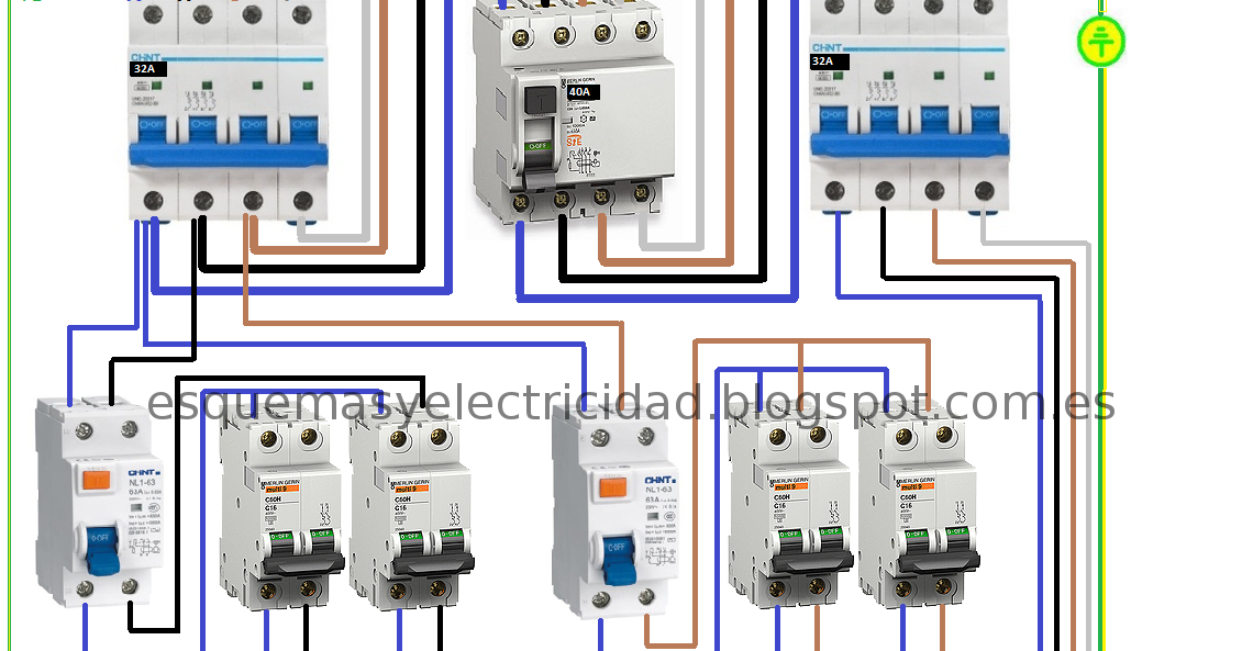 Esquemas eléctricos: Cuadro de obra electrico ,3fases+neutro+t.t.