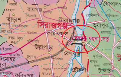 Sirajganj District: Map in Sirajganj District