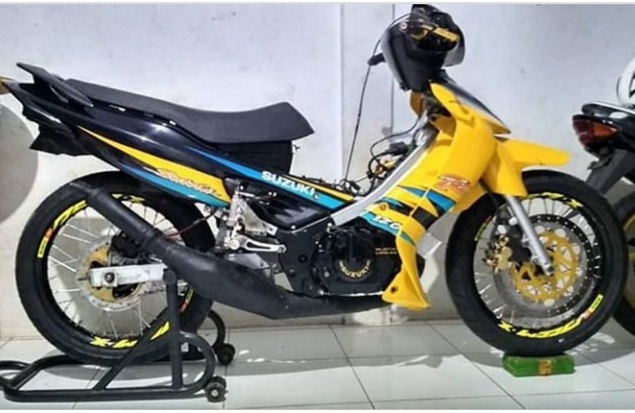 Modifikasi Satria Hiu 2tak Paling Keren Dan Terbaik 2021 - qibul92