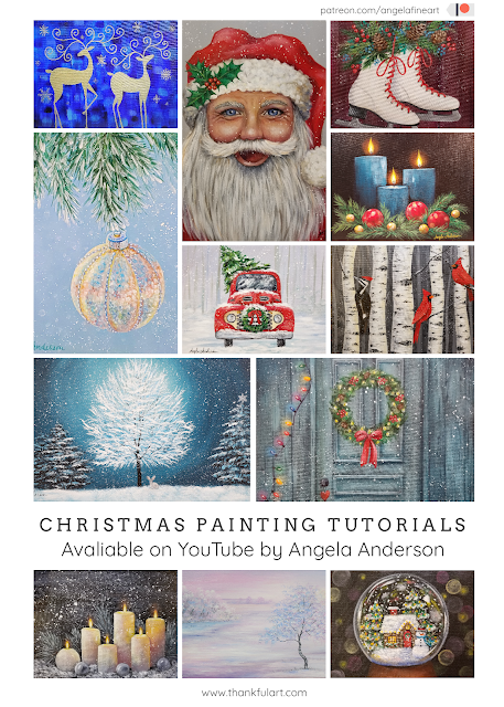 Angela Anderson Art Blog: Christmas Themed Painting Tutorials