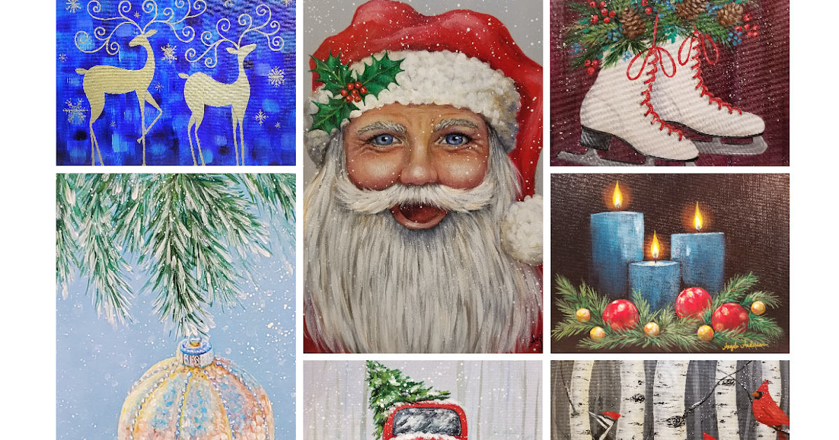 Angela Anderson Art Blog: Christmas Themed Painting Tutorials