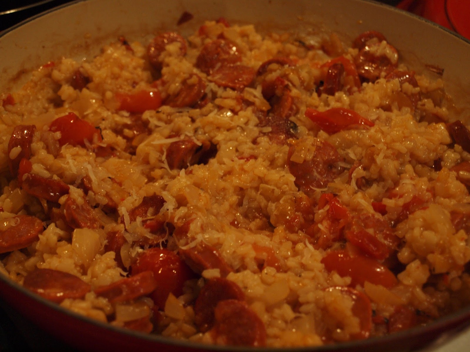 Jen's Place: Chorizo Oven Risotto