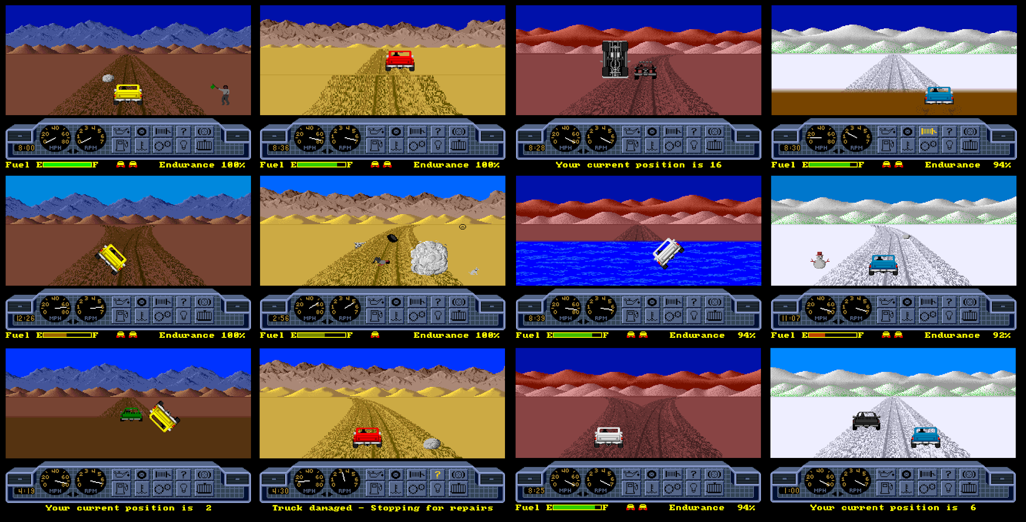 FRGCB - Finnish Retro Game Comparison Blog: 4x4 Off-Road Racing (Epyx ...