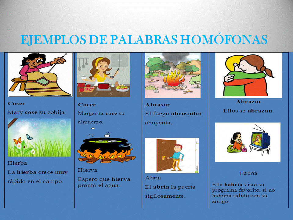 MANUALES Y PROYECTOS : PALABRAS HOMÓFONAS