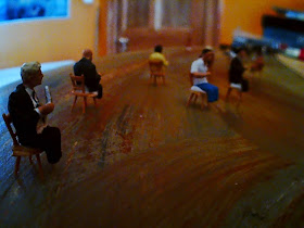 French Model Railway: Preiser HO scale cafe people - seated.