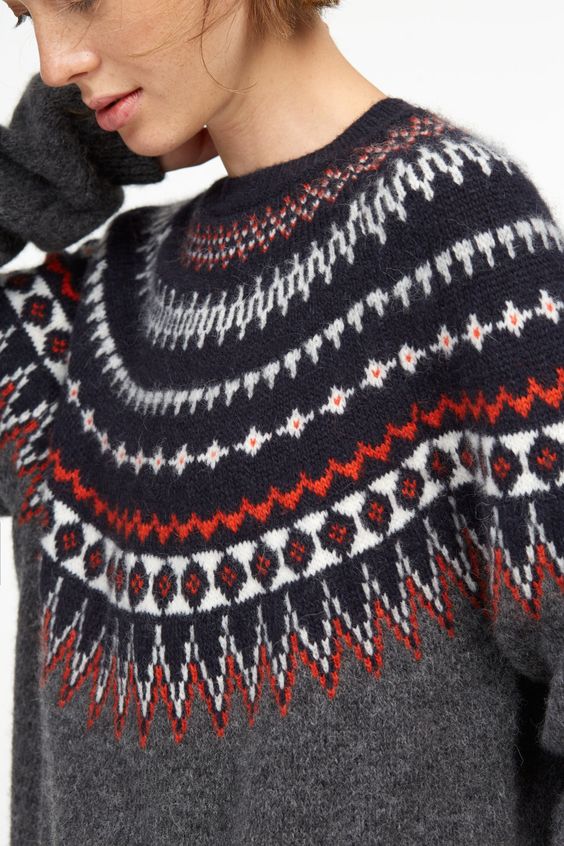 María Cielo: Sweaters con guardas y dibujos