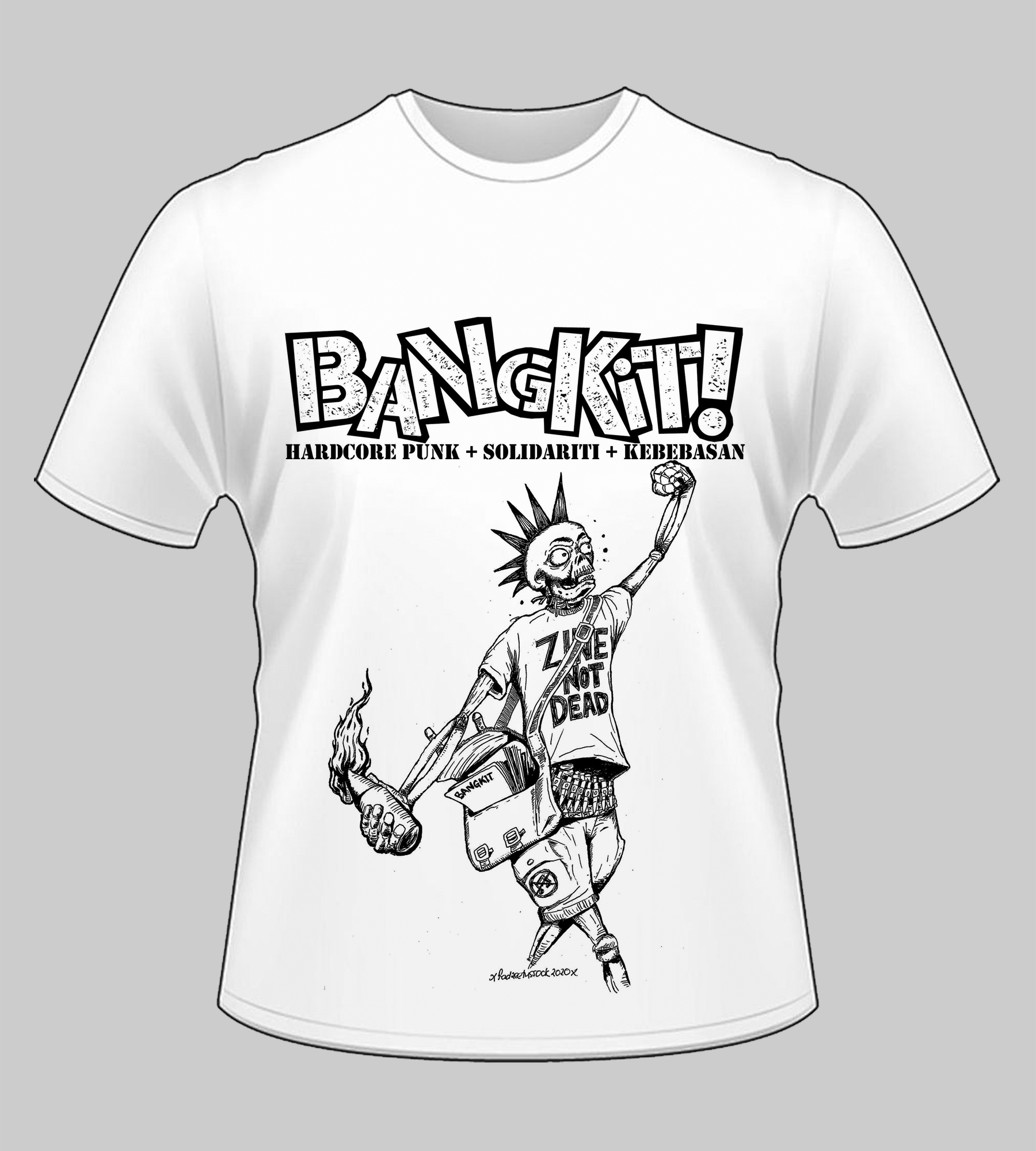 UP THE PUNX: Merchandise | BANGKIT! “Zine Not Dead” T-SHIRT