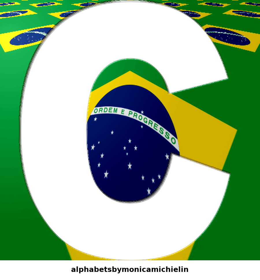 M. Michielin Alphabets: 9-BRAZIL FLAG ALPHABET PNG, ALFABETO DA ...