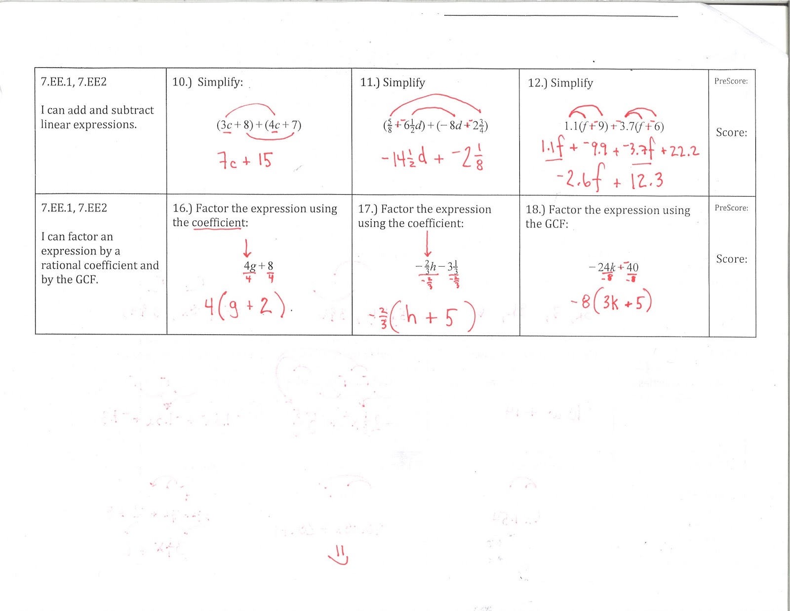 Hamilton Middle School 7th Grade Math