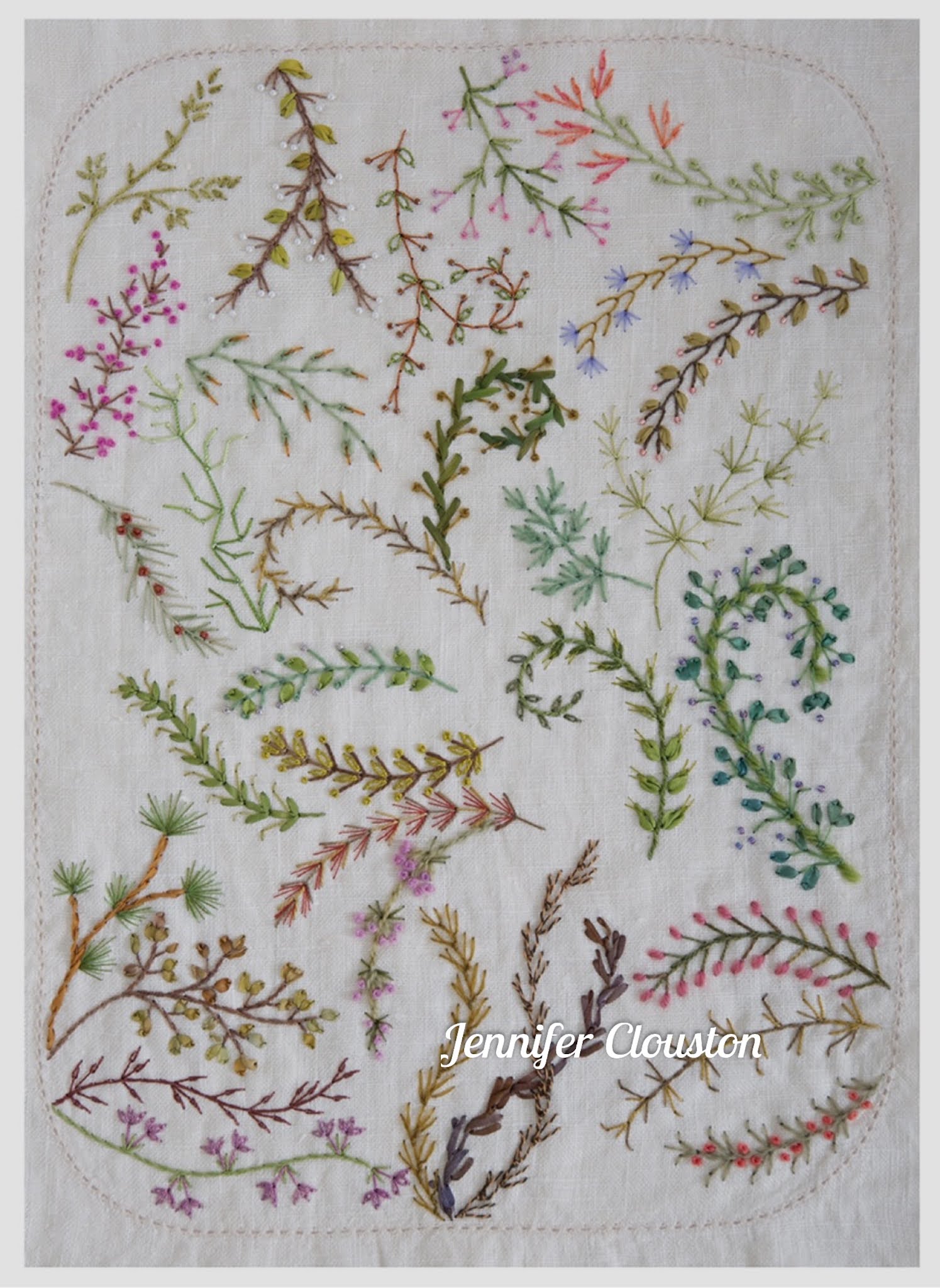 English paper piecing and embroidery - a few of my favorite things!