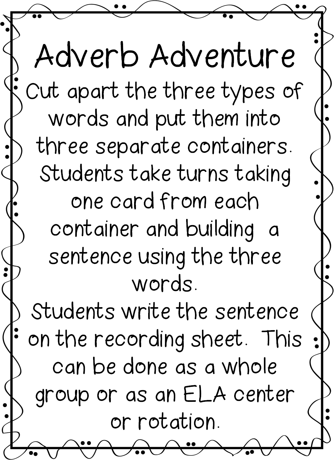 April Adverb Adventure | First Grade Wow | Bloglovin’