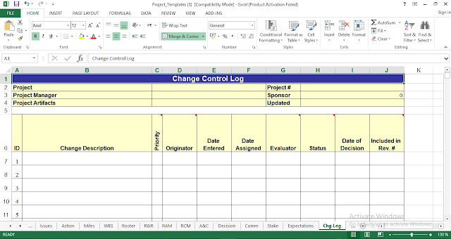 Project Management Template Excel