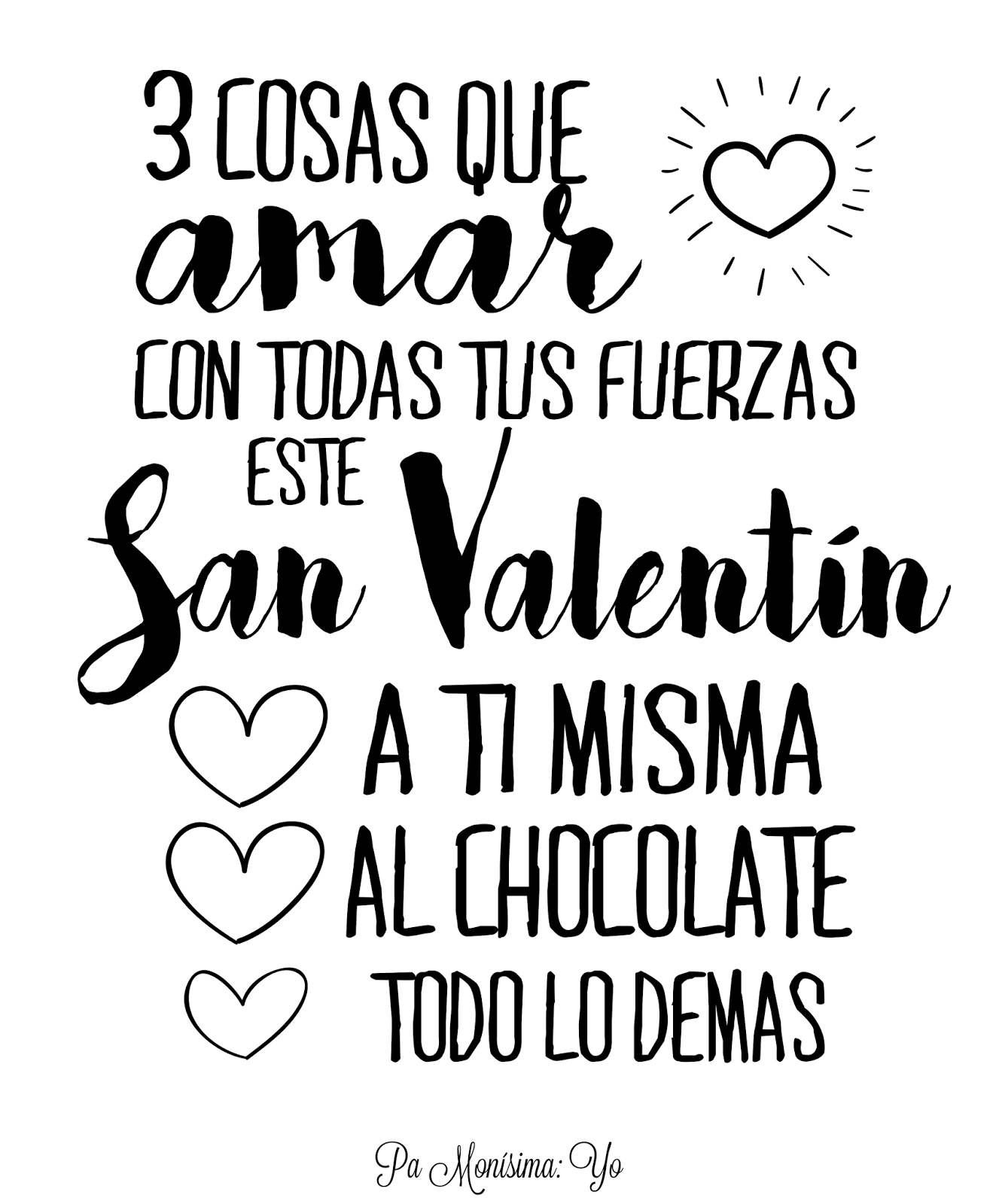 Pa Monísima: Yo: Tarjetas para San Valentín Pa Monísima: Yo: Tarjetas para San Valentín