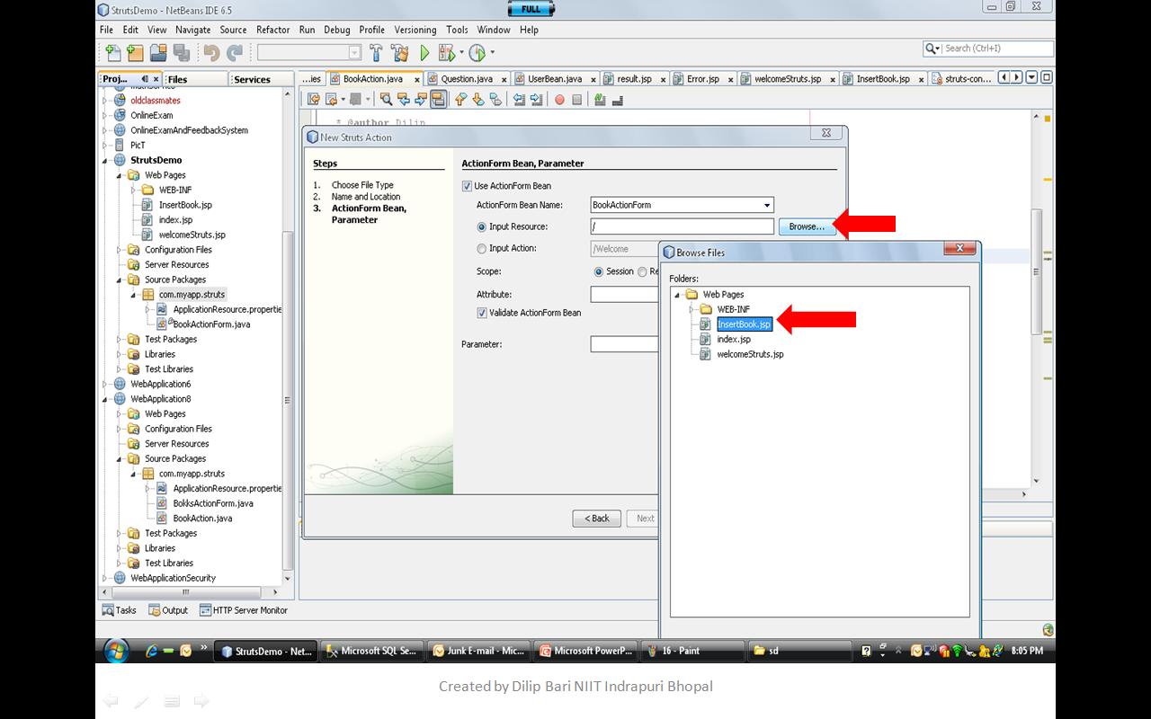 How To Create Struts Application Using Netbeans