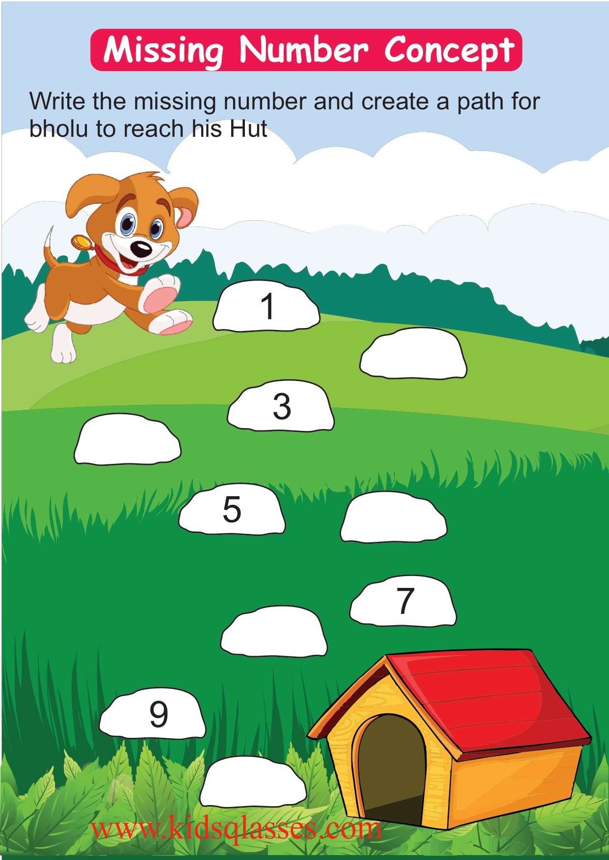 Missing Number Concepts Worksheet