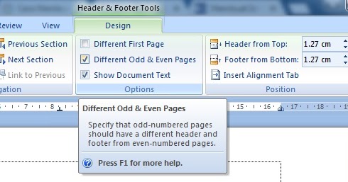 bermanfaat: Cara Membuat Header Footer Berbeda Tiap Halaman ganjil ...