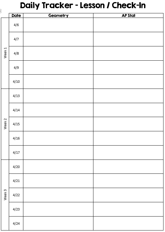 Teaching Statistics: Remote Learning - Organization is Key!