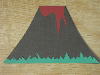 Jazzy Creations with Jessica: Dinosaurs, watch out for the volcano!