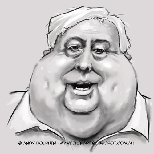 My Week in Art: Clive Palmer digital caricature