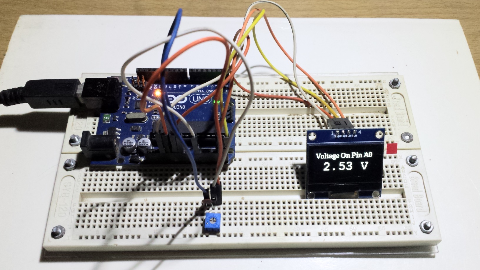 Electronics Testing Instruments Arduino Reading The Analog Voltage And Display On The Sh1106