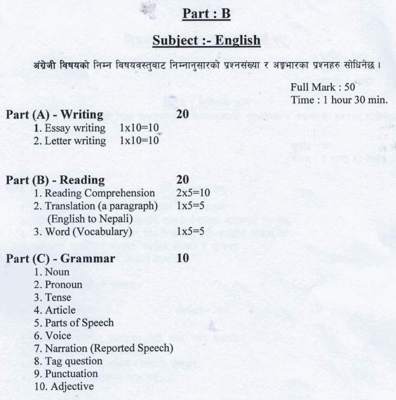 APF Nepal ASI Syllabus
