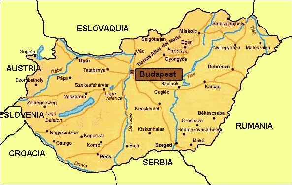 Hungria Mapa Turístico