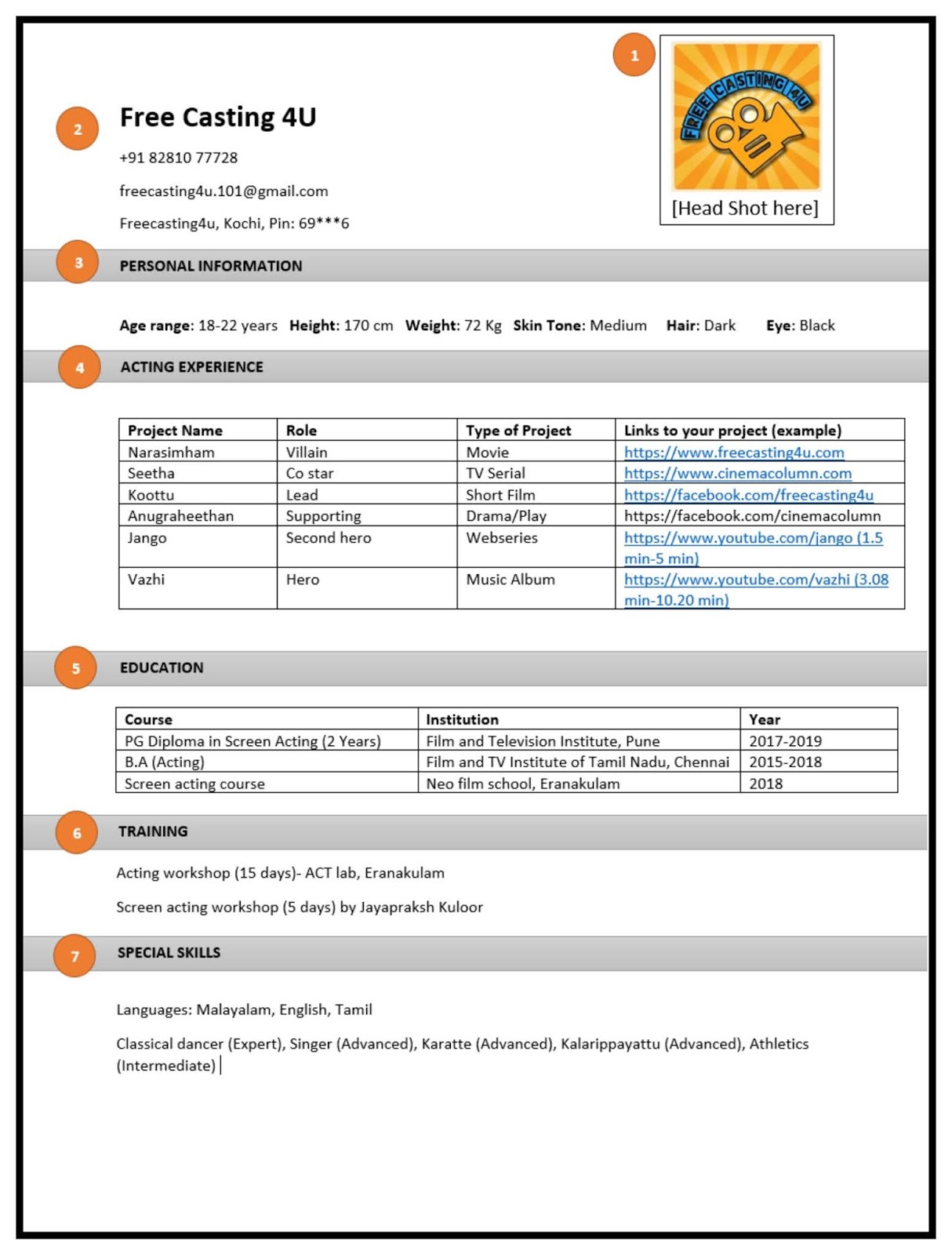 7 SIMPLE STEPS TO MAKE AN EFFECTIVE ACTING RESUME