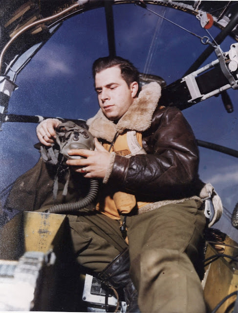 World War II in Color: US Pilot Adjusts His Oxygen Mask
