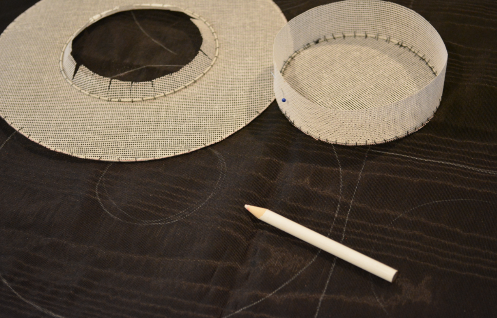 The Closet Historian: Making a Brimmed Hat: Covering The Brim