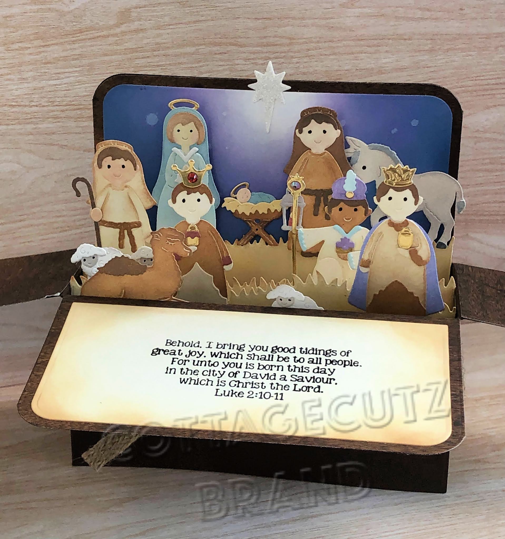 CottageCutz: Nativity Pop Up Box Card