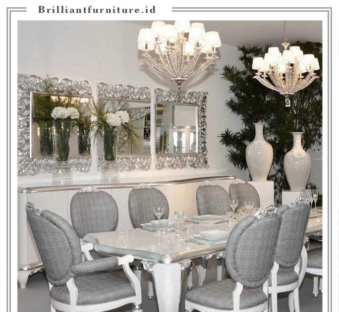 SET MEJA MAKAN PUTIH MINIMALIS MODERN - BRILLIANT FURNITURE INDONESIA