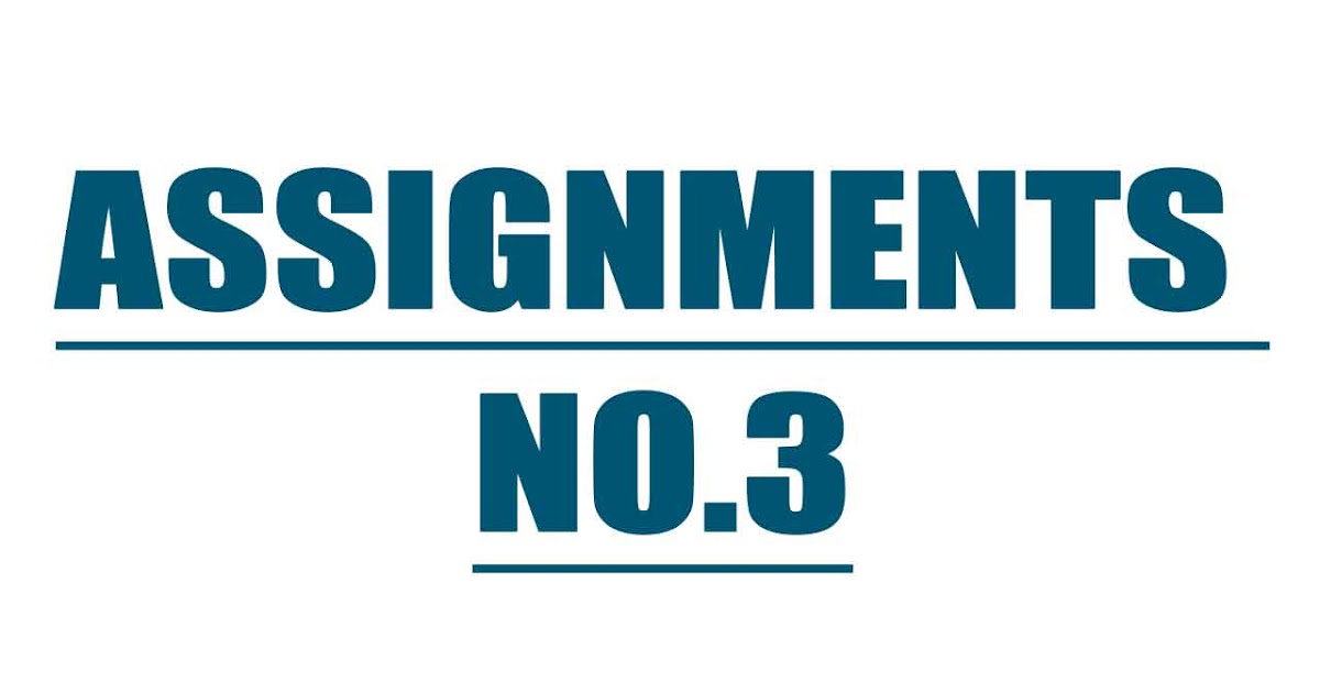 Assignment No3