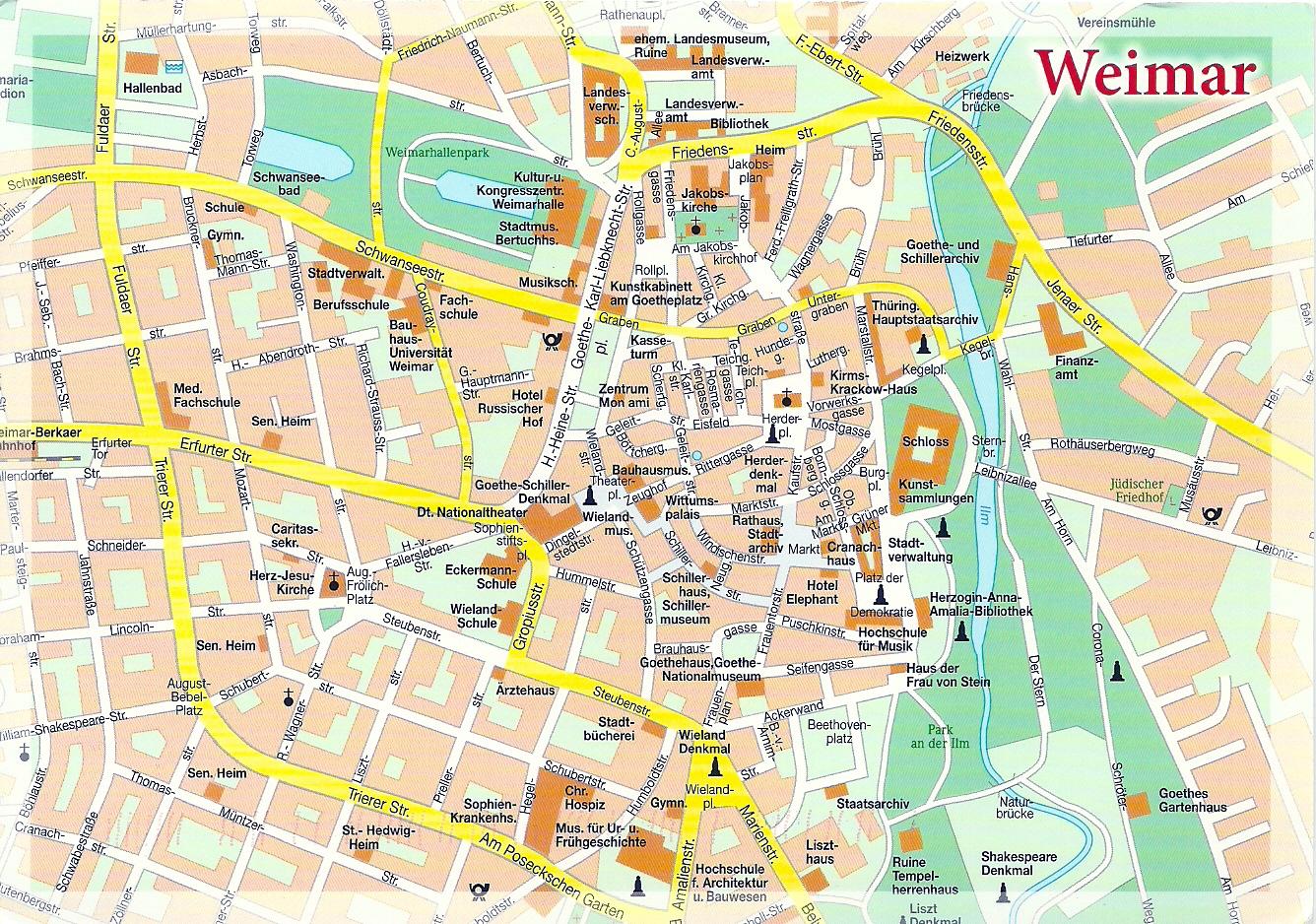 Projek Satu Dunia (One World Project)™: Germany - Map of Weimar