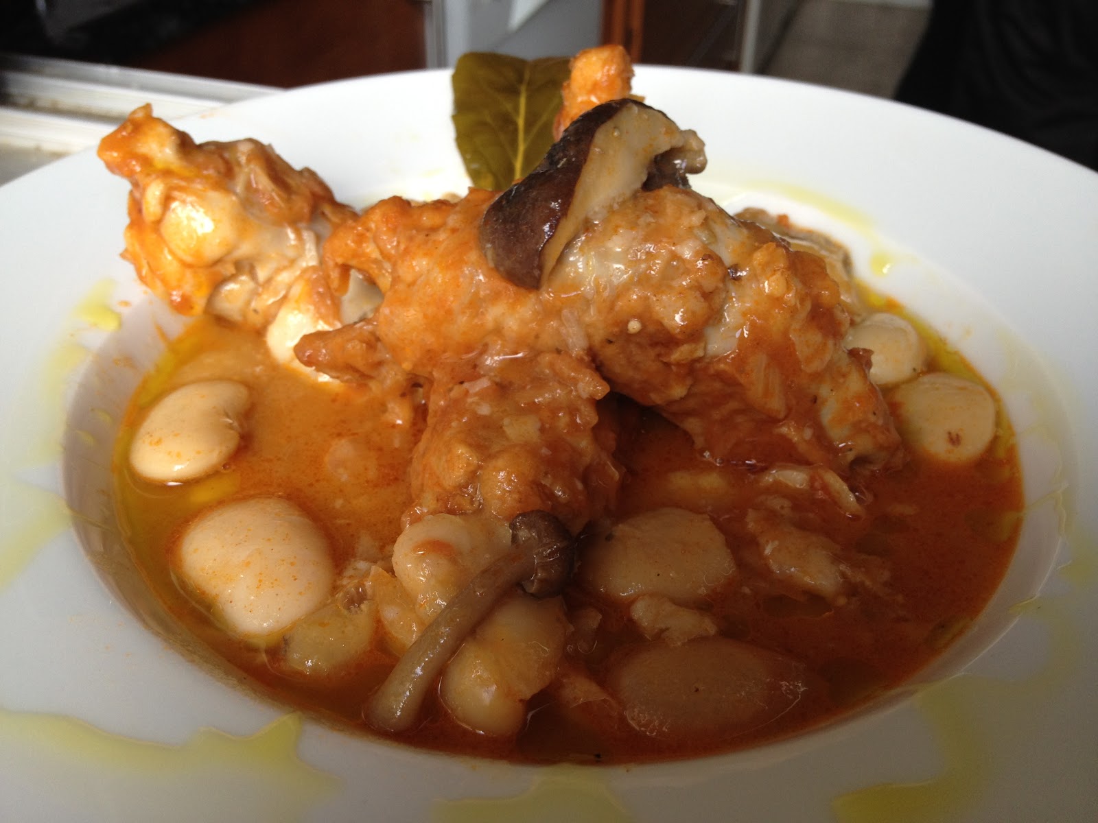 El diente de ajo: RECETA DE HABONES DE SANABRIA. MANITAS, CERDO Y SETAS