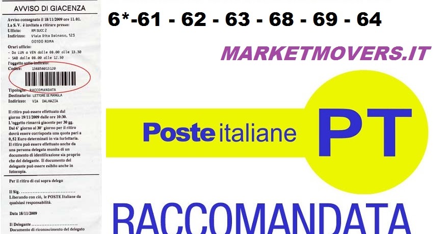 Raccomandate codice 614 615 649 630 6*: scopri di che si tratta