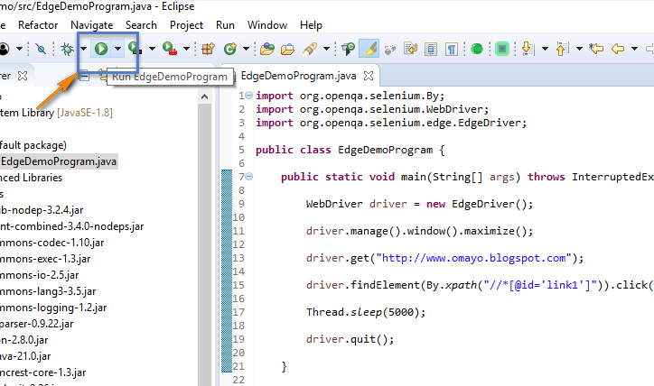 Selenium By Arun Selenium 3 And Edge Browser Executing Selenium 3