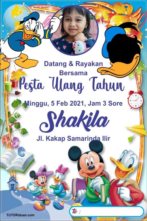 Free 30+ Desain Undangan Ulang Tahun Anak Format CorelDraw CDR - TUTORiduan.com