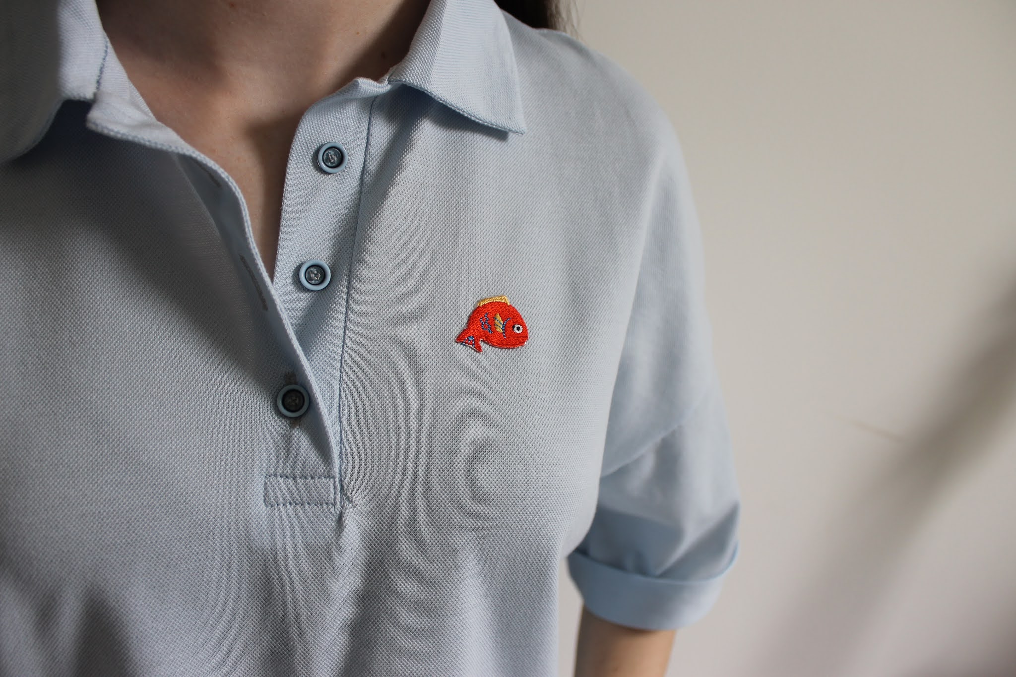 Lets Get Sewing: Handmade Polo Shirt with embroidered patch