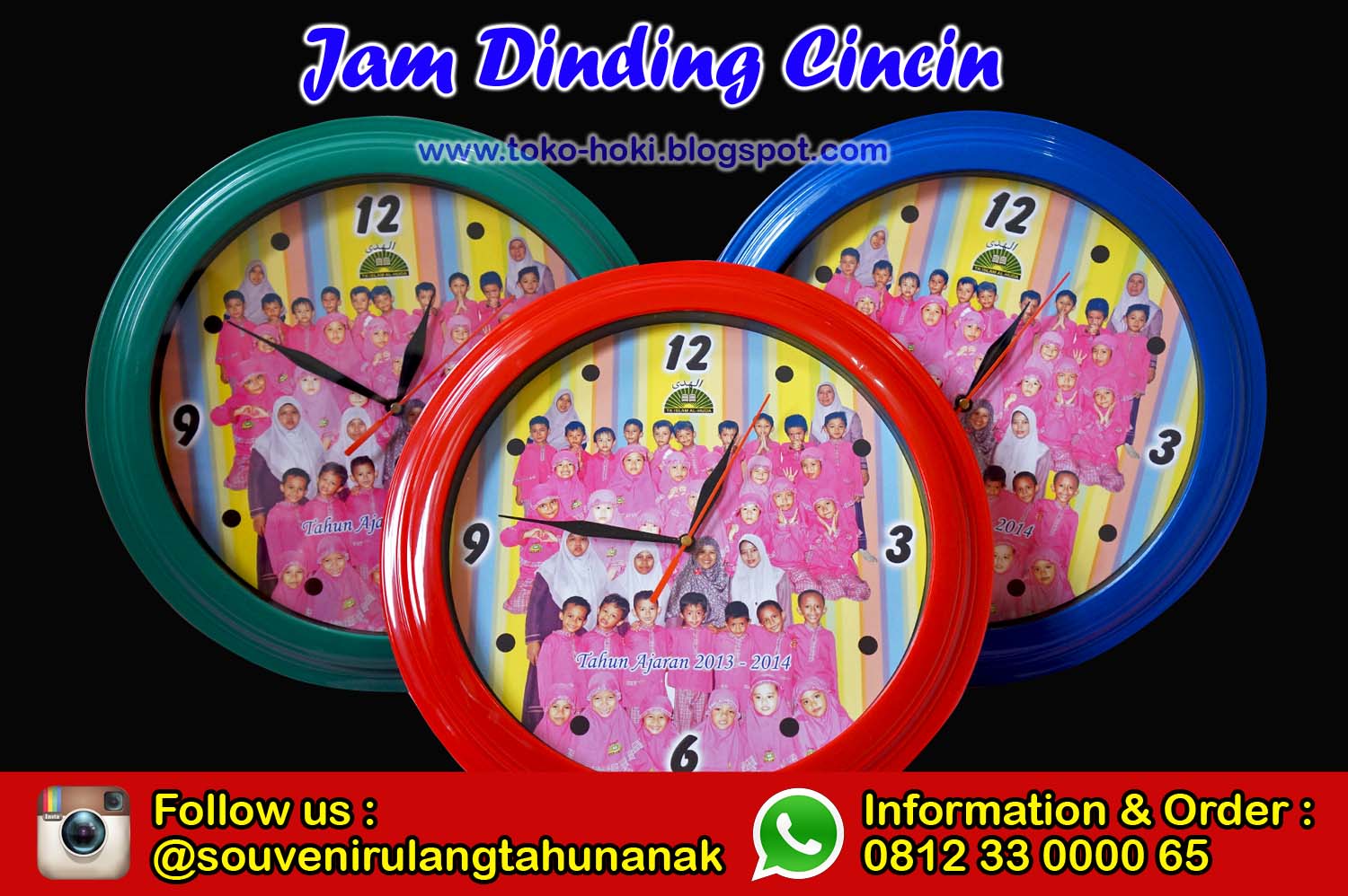 SOUVENIR ULANG TAHUN ANAK MURAH: Jam Dinding Cincin